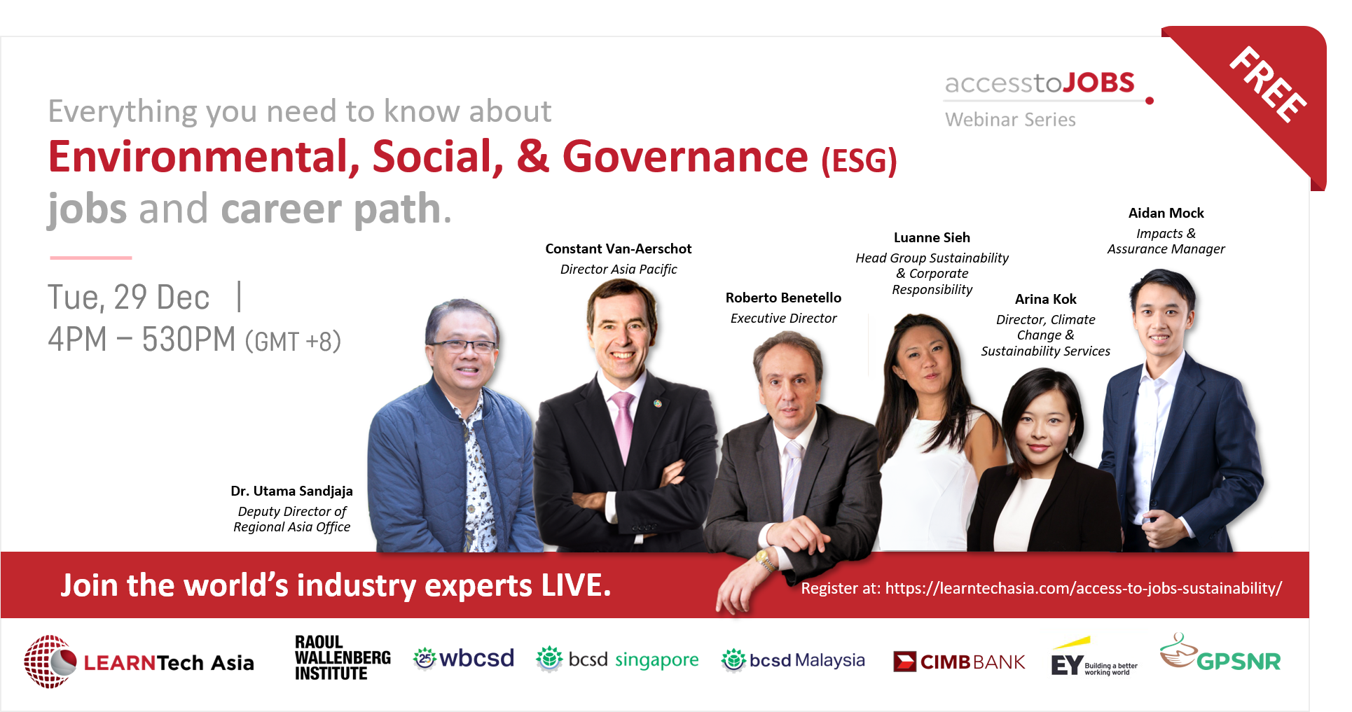 Event: 'Access to Jobs - Sustainability' Webinar by LEARNTech Asia - BCSD MY