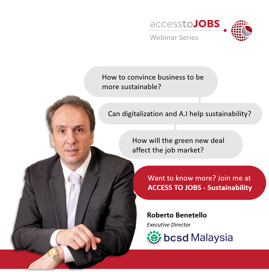 Event: 'Access to Jobs - Sustainability' Webinar by LEARNTech Asia - BCSD MY